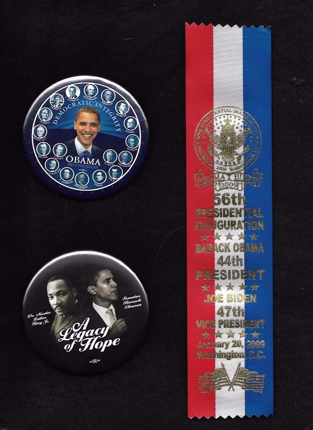 OWN A PIECE OF HISTORY! 3 BARACK OBAMA 2008 Inauguration and campaign ...