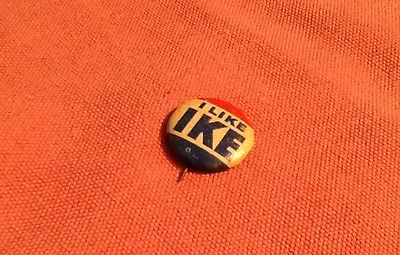 Vintage Dwight Eisenhower I LIKE IKE Campaign Slogan Button -- Antique ...