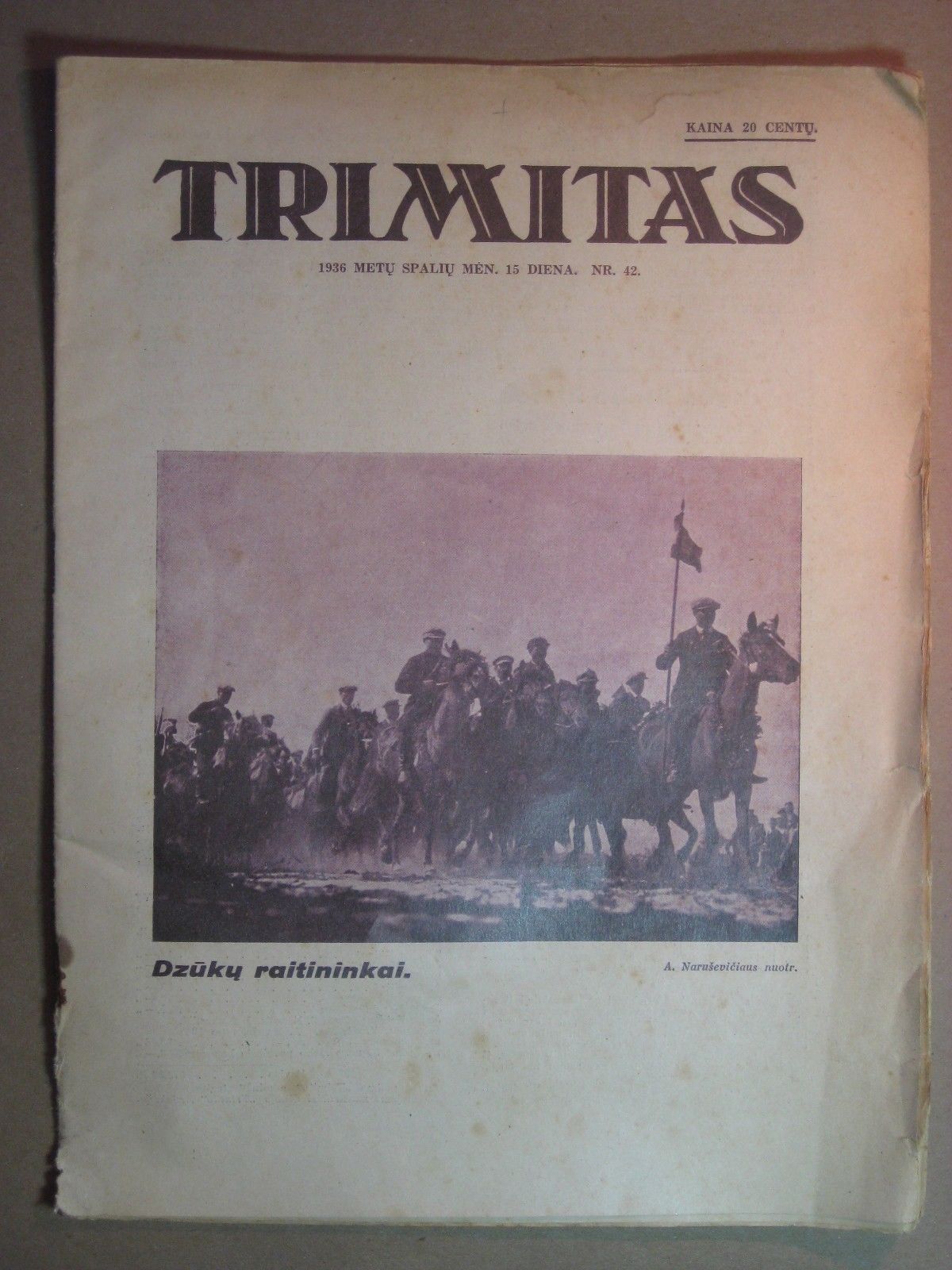 Lithuanian Historical Soldiers Weekly Magazine "TRIMITAS" from 1936 ...