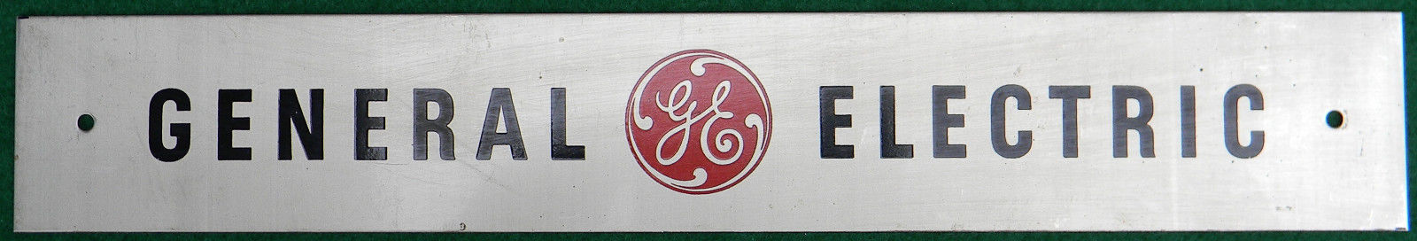 Vintage General Electric GE Metal Name Plate Sign Railroad ? -- Antique ...