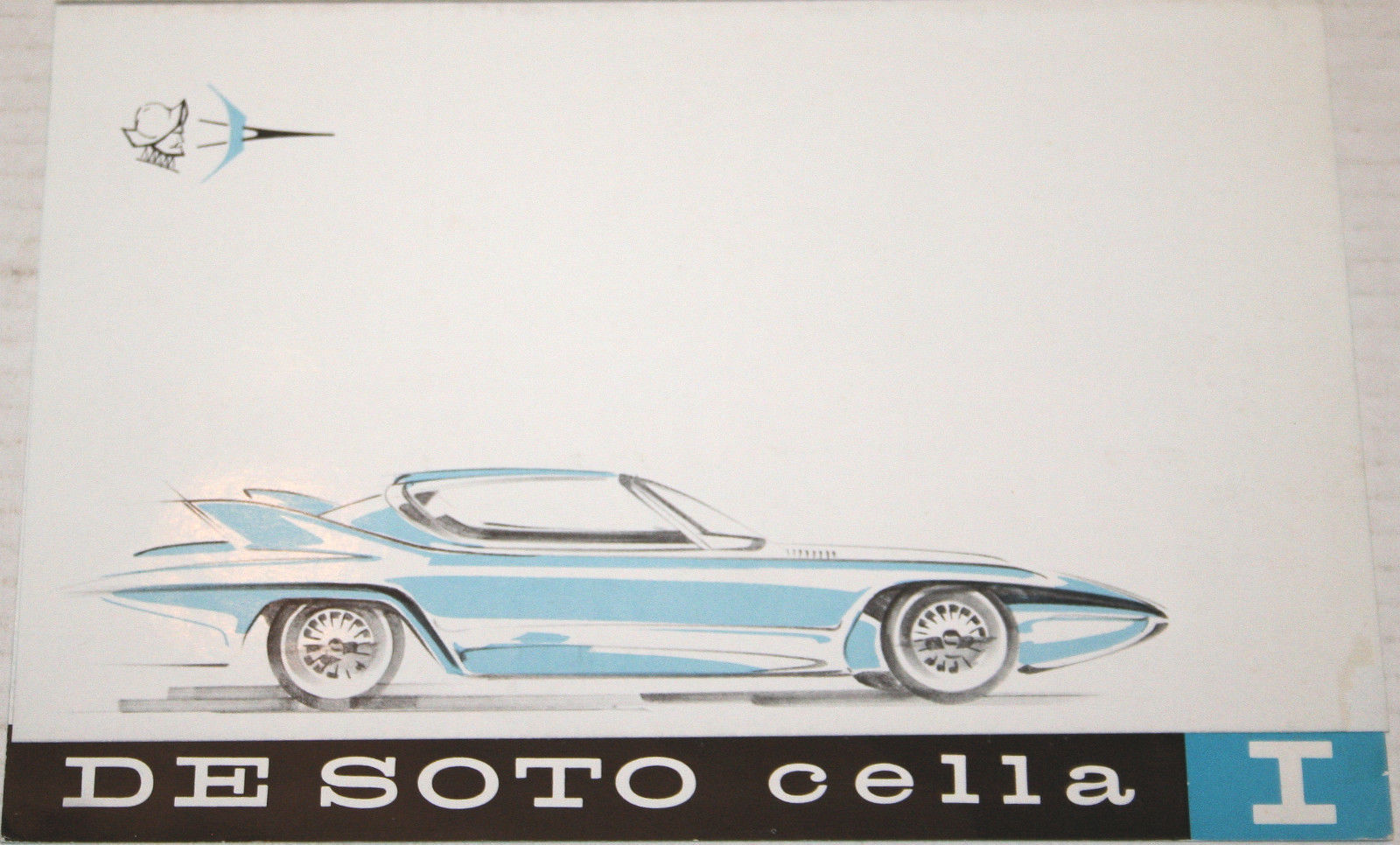 1959 DE SOTO Cella I Concept Car foldout Mailer ORIGINAL sales Brochure ...