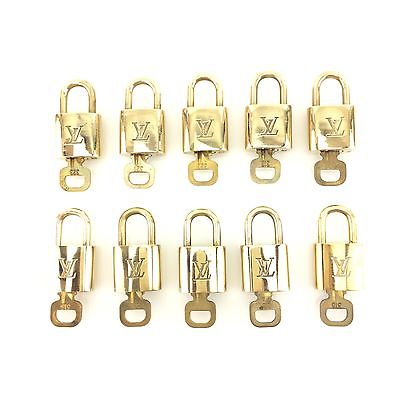 100% Original AUTH Vintage Louis Vuitton Gold Padlock LV Logo Key Lock ...