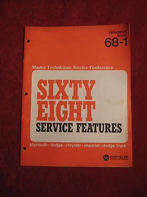 1968 Dodge Service Tech Features Dealership Salesman Showroom Brochure ...