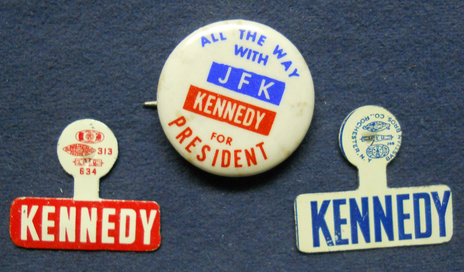 All the way JFK 1960 campaign John F. KENNEDY President button pinback ...