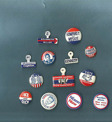 Lot of 1950''s & 1960''s Political campaign buttons: Humphrey,Nixon ...