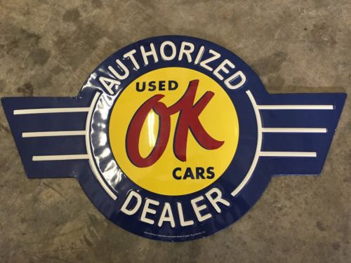 Chevrolet OK Used Cars Sign -- Antique Price Guide Details Page