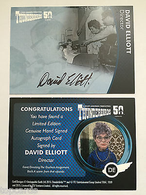 THUNDERBIRDS 50 YEARS Autograph Card David Elliott - Director ...