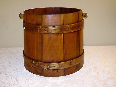 Neat Large Antique Wood Firkin Sugar Bucket No Lid or Handle -- Antique ...
