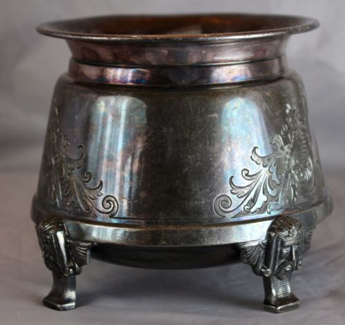 Simpson Hall Miller & Co Treble Plate Footed Silver Bowl -- Antique ...