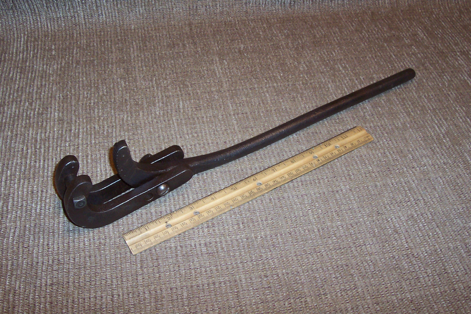 Primitive Hand Forged Pipe Wrench Old Antique Plumber Plumbing Farm ...