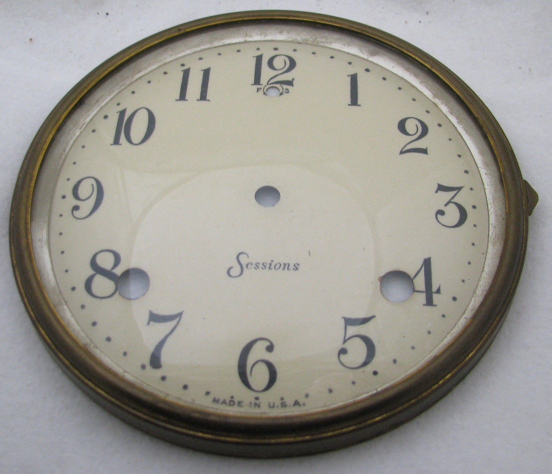 ANTIQUE SESSIONS MANTEL CLOCK DIAL BEZEL PARTS REPAIR -- Antique Price ...