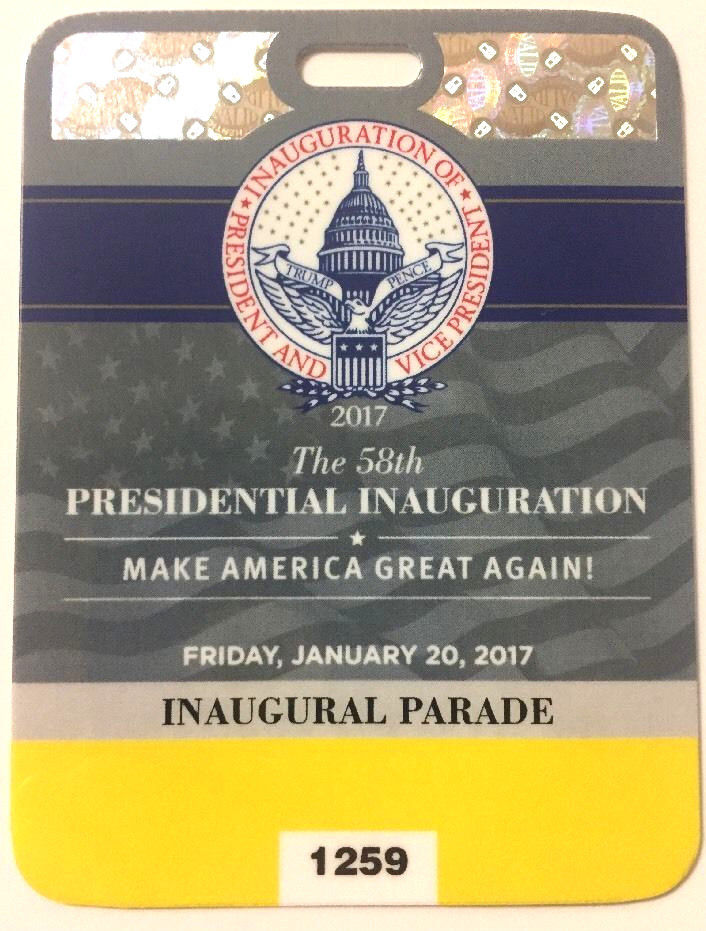 Donald Trump 2017 President Inauguration Ticket Pass Credential ...
