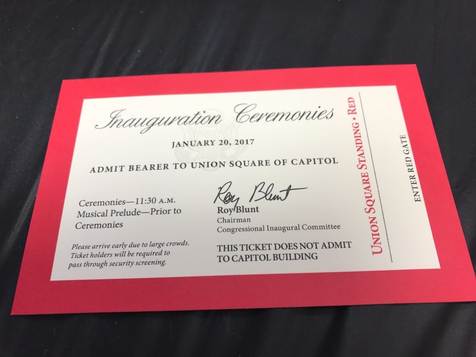 OFFICIAL NEW Donald J. Trump Jan. 20, 2017 Presidential Inauguration ...