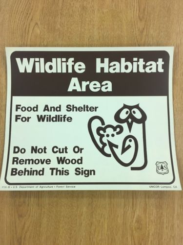 Lot of 2 US Forest Service Wildlife Habitat Area Do Not Cut Plastic ...