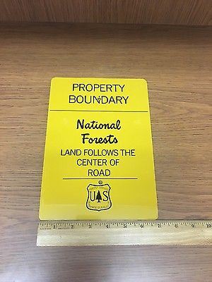 US Forest Service National Forest Property Boundary Metal Sign Unused ...