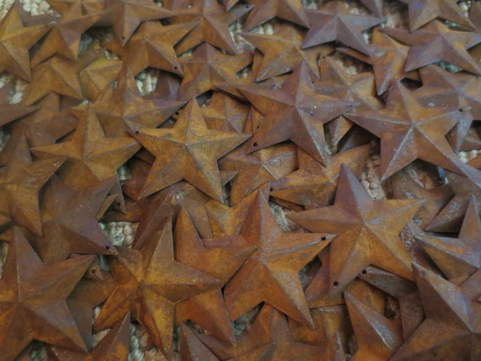 Lot 100 Rusty Barn Stars 2.25 in 2 1/4 Primitive Country Rusted Rust ...