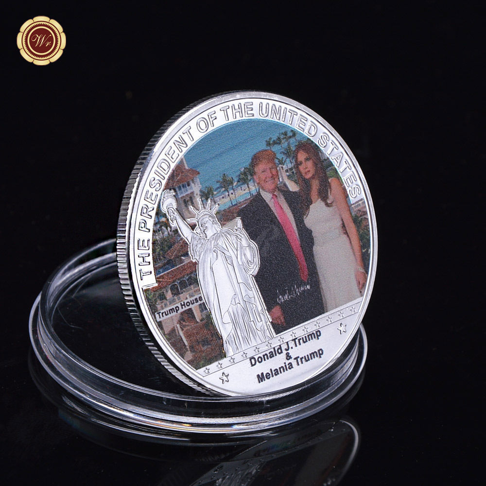 WR 45Th US President Donald Trump First Lady 99.9 Silver Commemorative ...