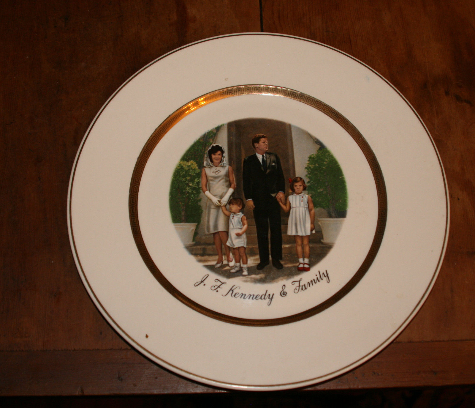 2 Vintage Political commemorative plates, marked, JFK and family by ...