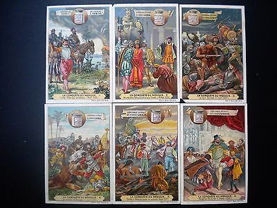 SET OF 6 LIEBIG TRADE CARDS FEATURING THE CONQUEST OF MEXICO, 1880''S ...