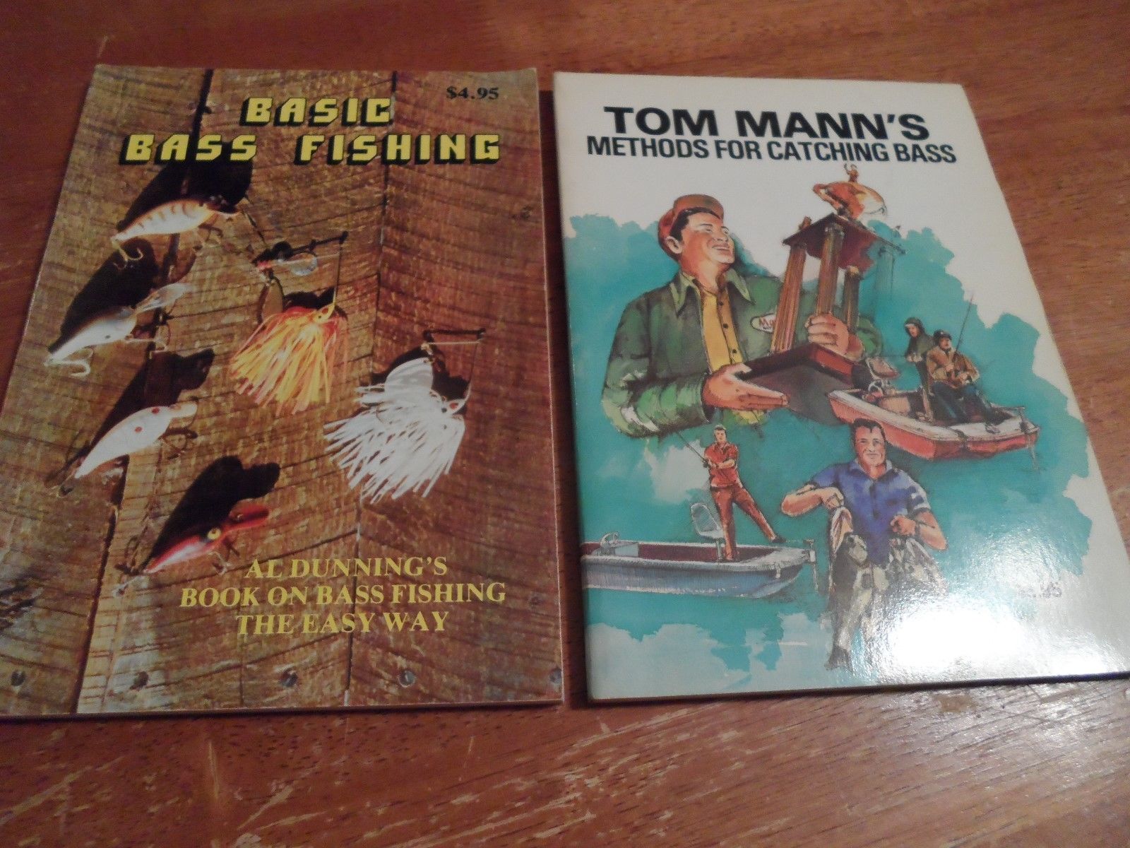 Tom Mann''s Methods for Catching Bass / Basic Bass Fishing /Lot of 2 ...
