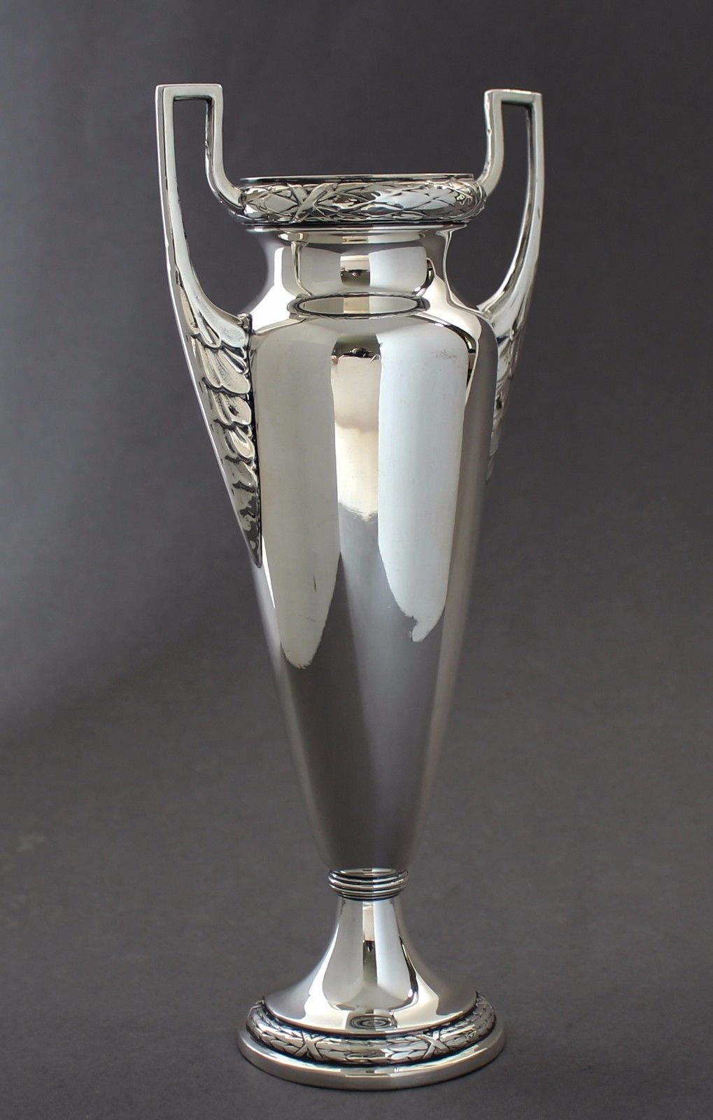 Antique WMF silver plate Art Nouveau tall vase/urn two-handled ...