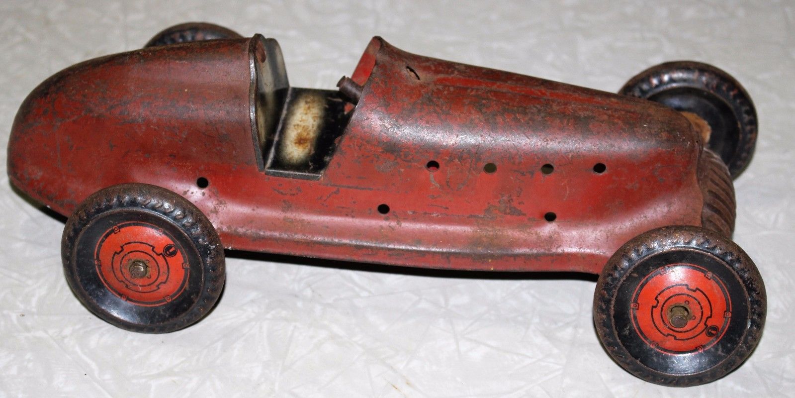 Antique,Vintage 1930s, 1940s, Marx Pressed Steel Toy Race Car Roadster ...