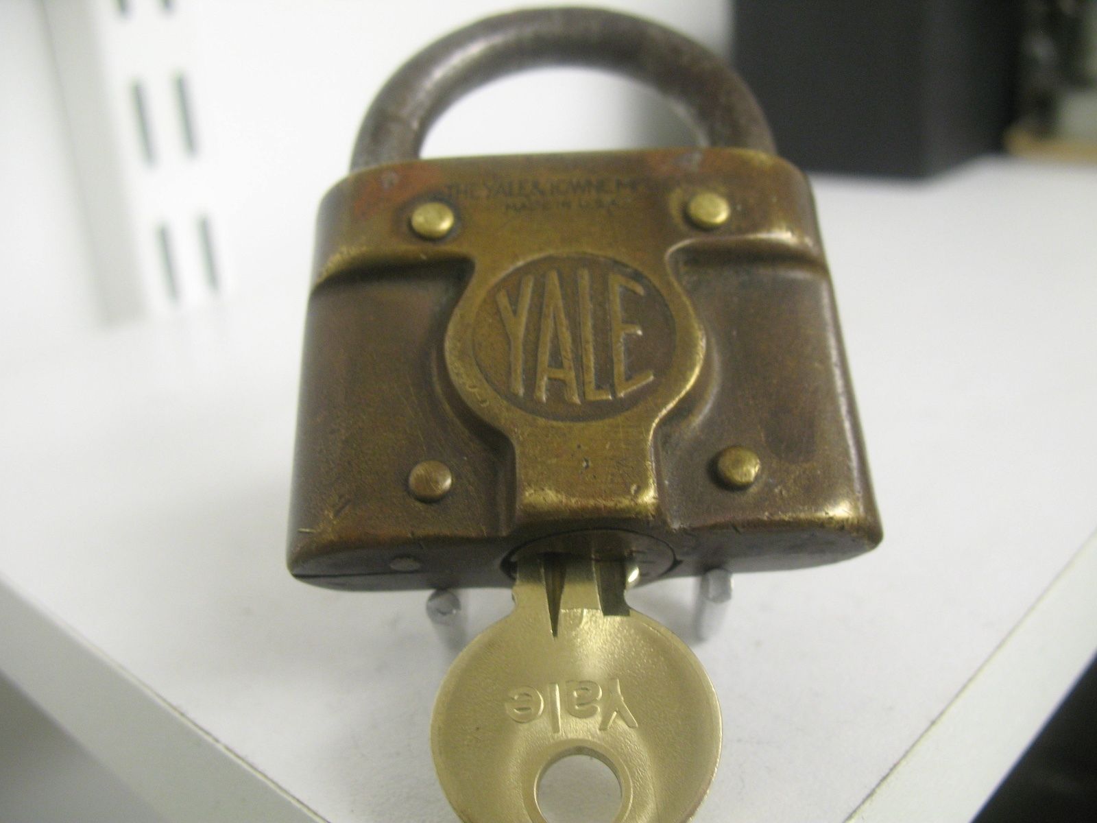 YALE PADLOCK / yale lock / yale & town / vintage lock / old lock / old ...