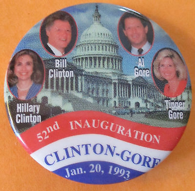 Vintage 1993 Clinton-Gore Inauguration Pin -- Antique Price Guide ...