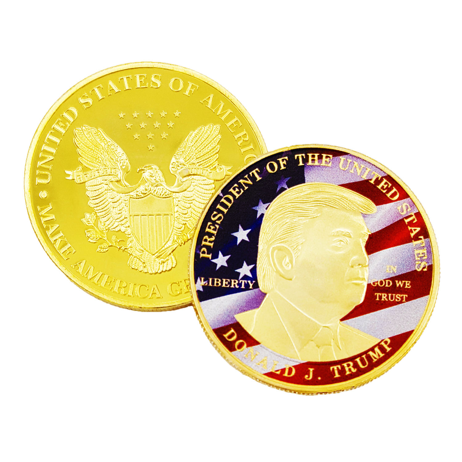 Trump 2017 President Donald Trump Inaugural Tribute Commemorative Coin ...
