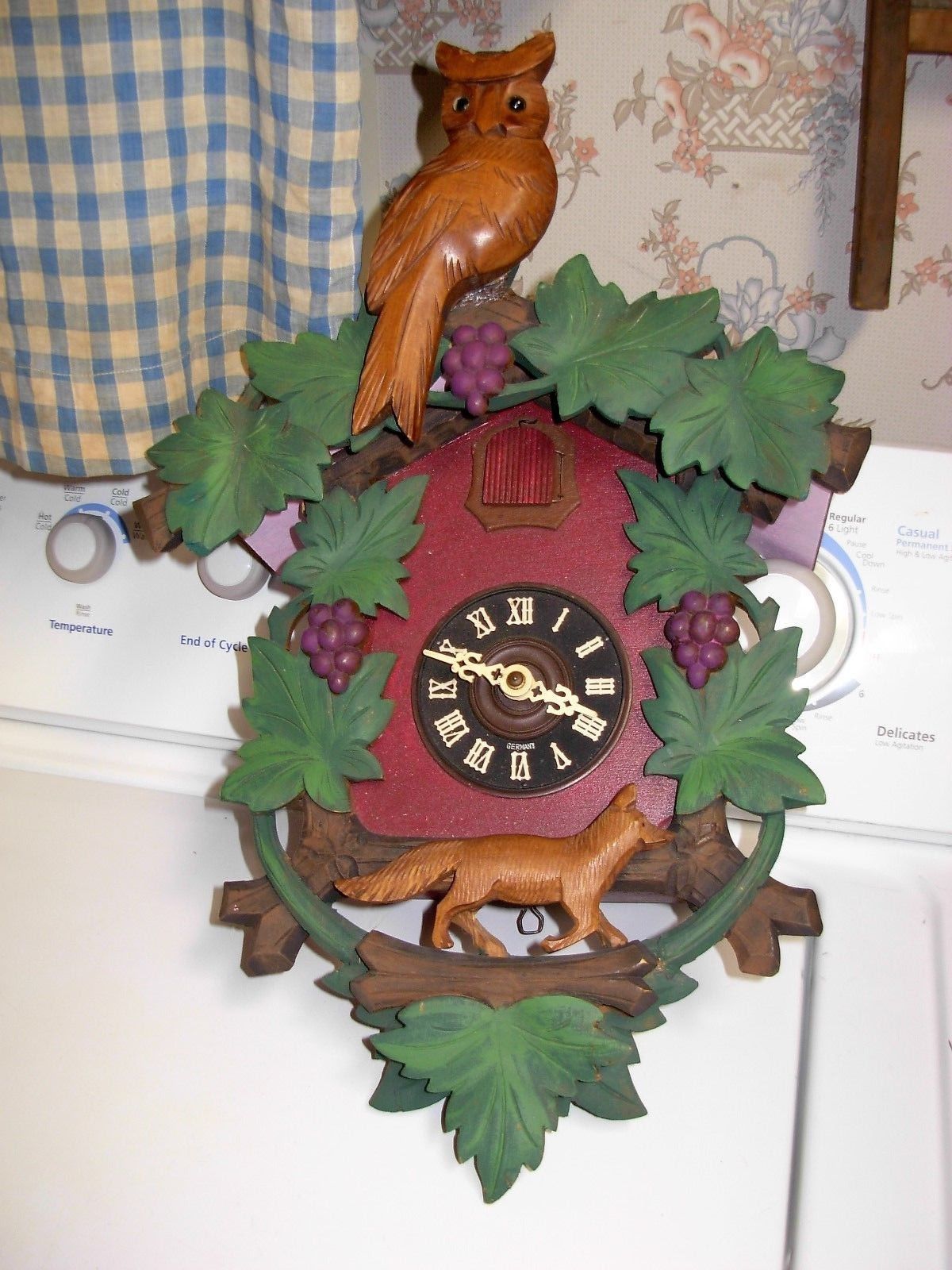ANTIQUE GERMANY CUCKOO CLOCK FOX, OWL & GRAPES -- Antique Price Guide ...