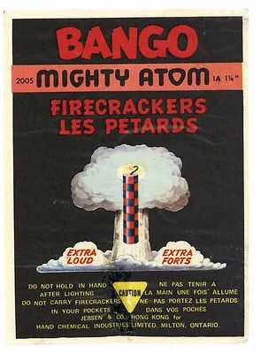 BANGO Brand Vintage Firecracker Label, -- Antique Price Guide Details Page