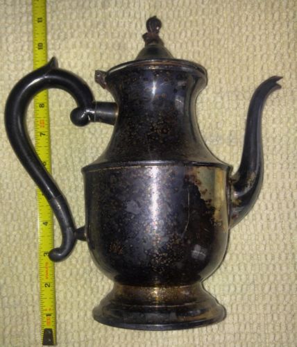 Vintage Leonard Silver Plate Company EPNS Tea Coffee Pot Cheap Estate 