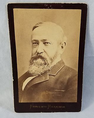 Original Circa 1890''s Cabinet Card Photograph President Benjamin ...