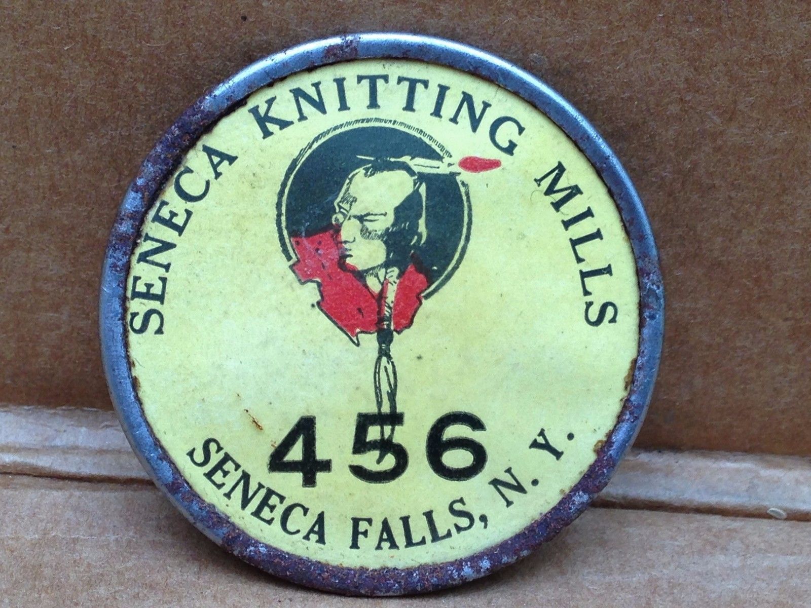 VINTAGE SENECA KNITTING MILLS SENECA FALLS NY EMPLOYEE BADGE -- Antique ... VINTAGE SENECA KNITTING MILLS SENECA FALLS NY EMPLOYEE BADGE -- Antique ...