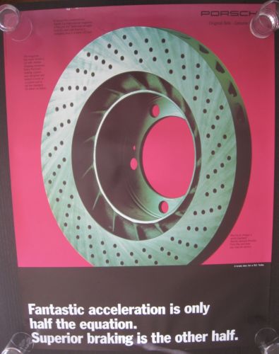 Original Porsche Genuine Parts Poster Brake Disc 911 Turbo - Fantastic ...
