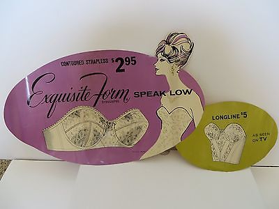 Vintage Exquisite Form Bra Retail Store Display Bra Girdle Ad ...