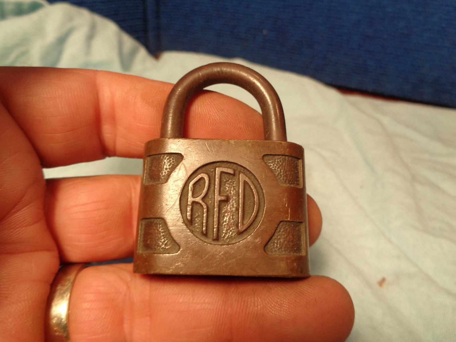 OLD ANTIQUE LOCK PADLOCK **RFD ACME** SORRY NO KEY -- Antique Price ...