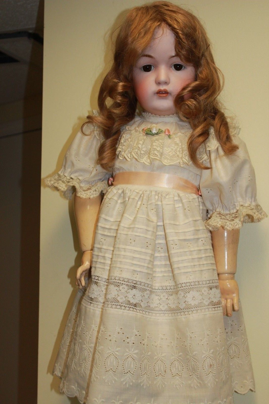 Stunning Antique German Jd Kestner 214 Doll 33 Tall Head
