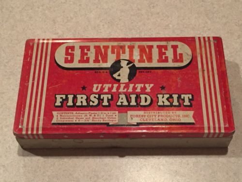 VINTAGE SENTINEL UTILITY FIRST AID KIT TIN -- Antique Price Guide ...