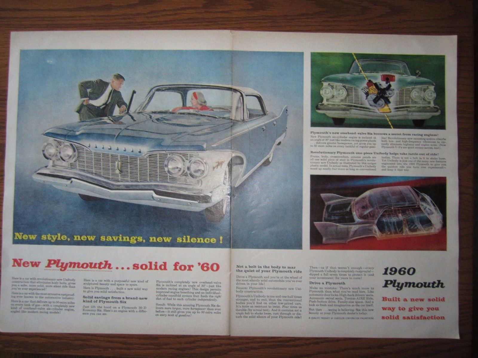 STUNNING 1960 CANADIAN CAR AD CANADA DODGE PLYMOUTH NEW STYLE NEW ...