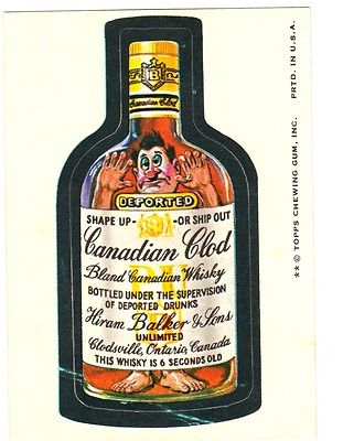 1974 Wacky Packages Original 8th Series "CANADIAN CLOD" sticker card ...