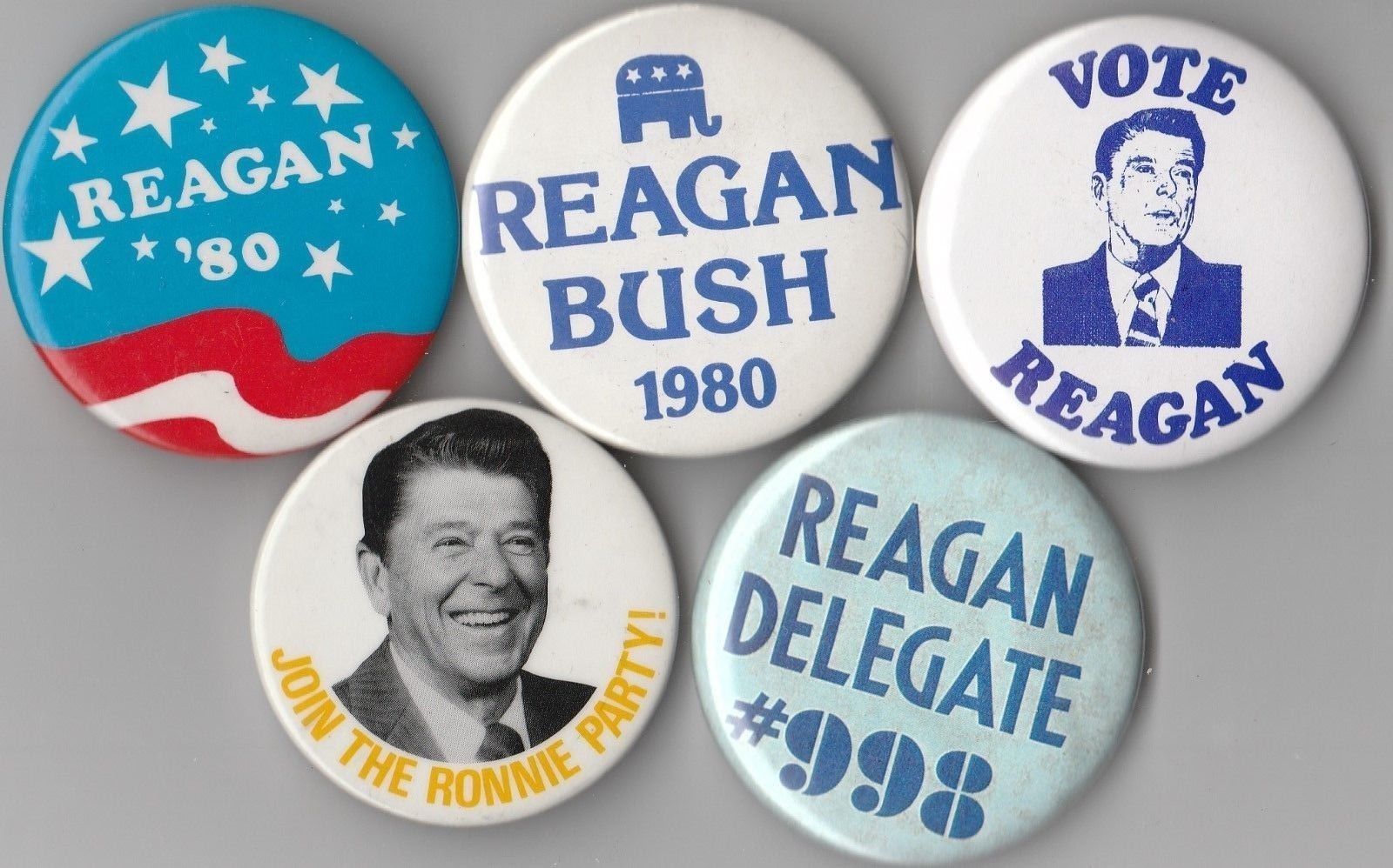 1980 Political Pin Lot REAGAN BUSH ELECTION PINBACK President Campaign ...