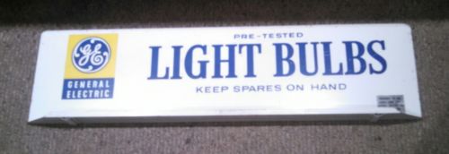Vintage GE Light Bulbs Metal Sign Two Sided General Electric Sign 1960s ...