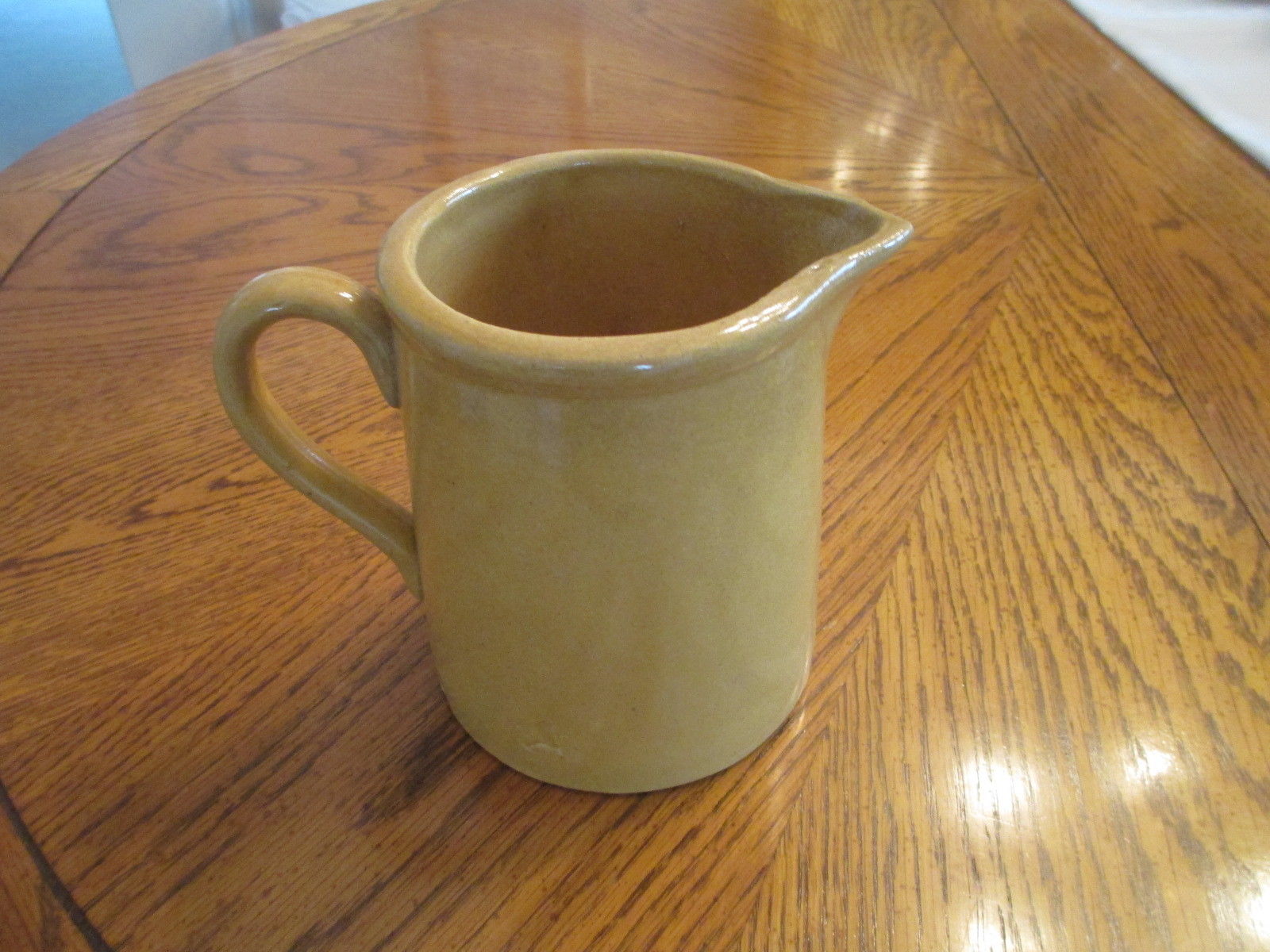 Antique Yellow Ware Bauer Pitcher -- Antique Price Guide Details Page