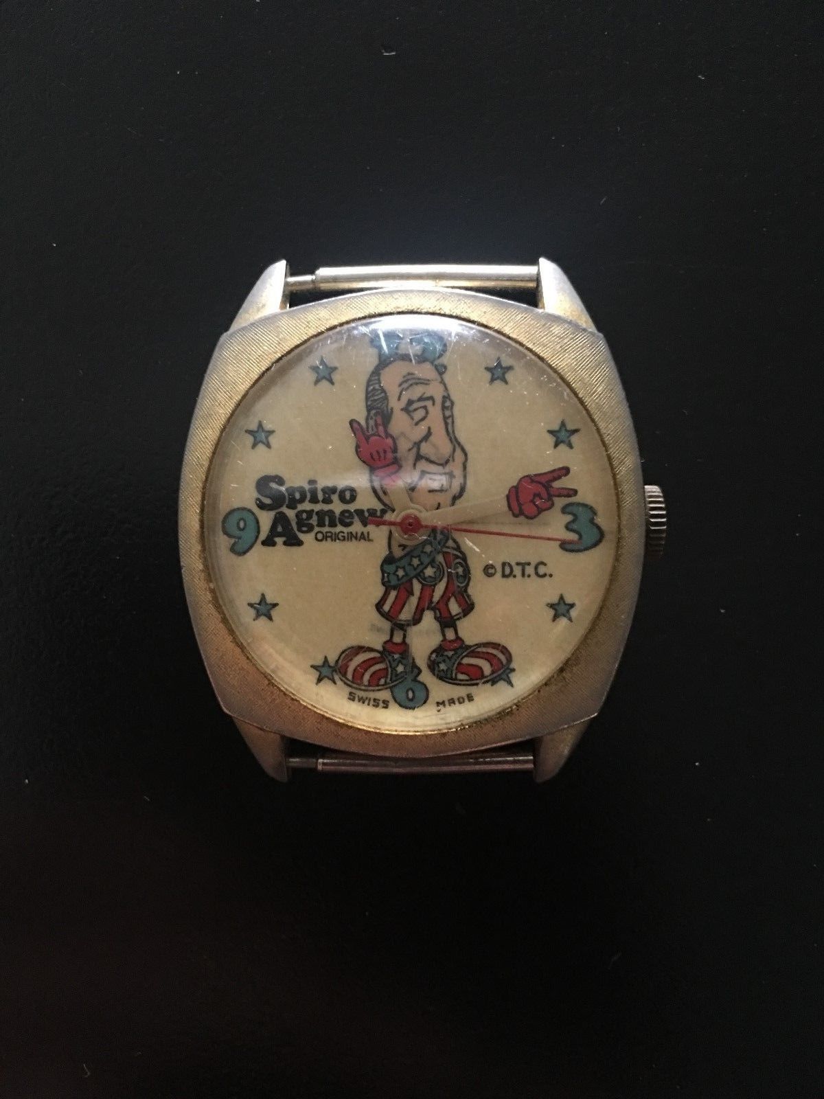 U.S.A. VICE PRESIDENT SPIRO T. AGNEW FACE ORIGINAL SWISS MADE ...