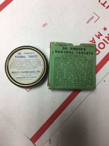 Dr. Pierce''s Vaginal Tablets -- Antique Price Guide Details Page