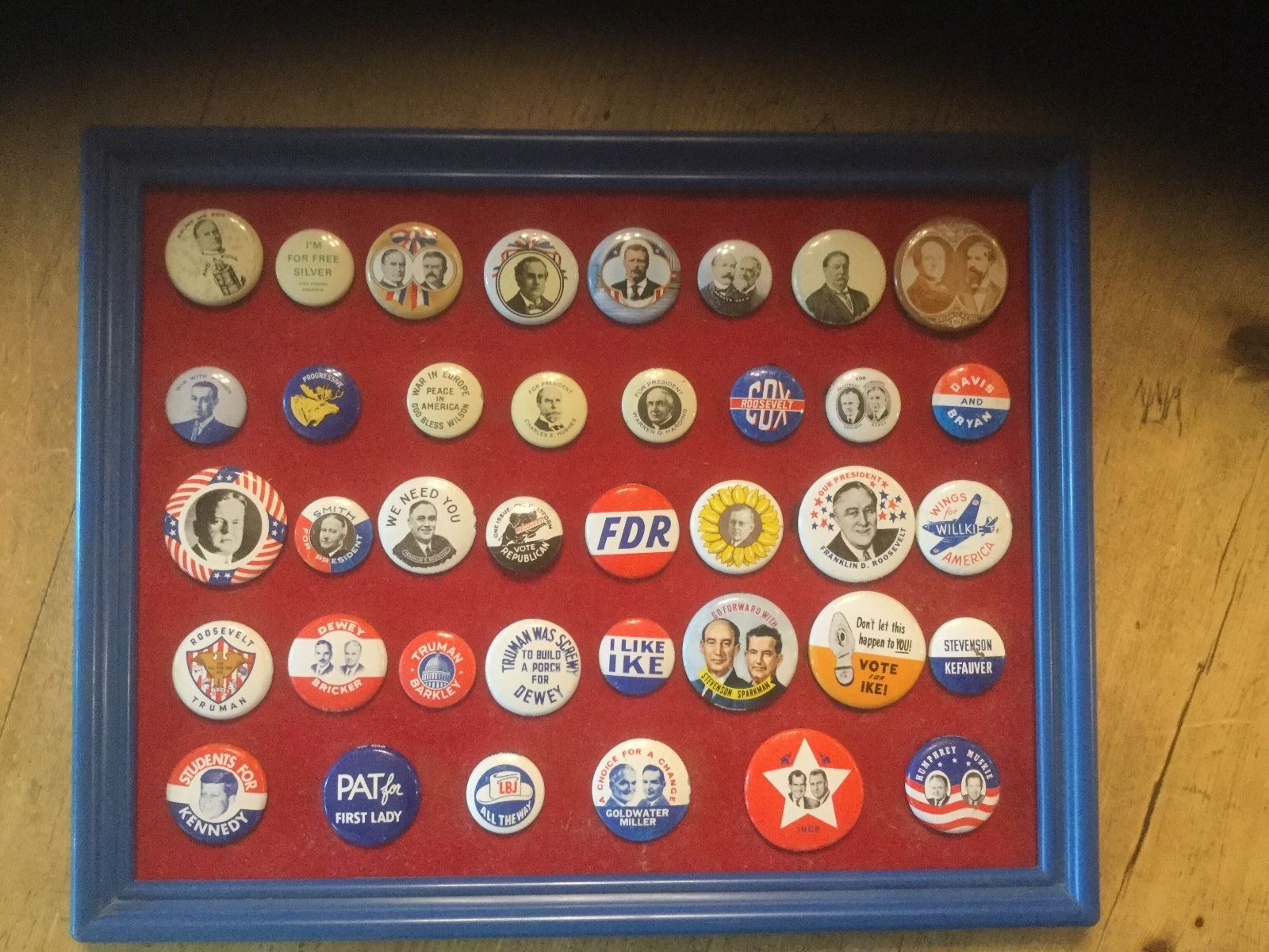 Set of Historical Political Buttons -- Antique Price Guide Details Page
