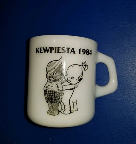 Kewpiesta 1984 Milk Glass Coffee Cup -- Antique Price Guide Details Page