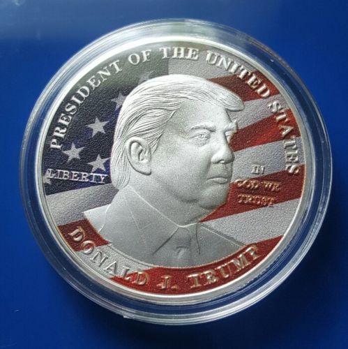 2017 USA - Donald Trump MAGA 1 oz Silver Clad Colorized Round Coin ...