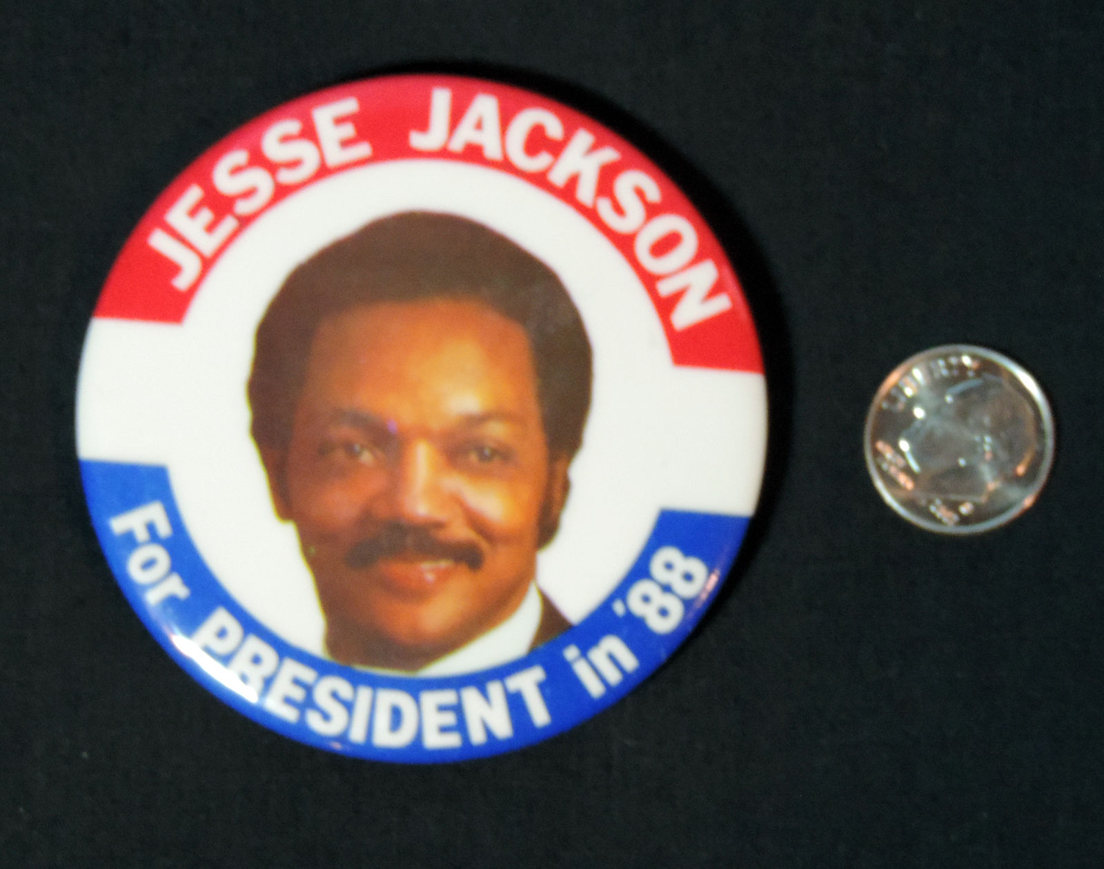 JESSE JACKSON FOR PRESIDENT IN 1988 CAMPAIGN BUTTON PIN BACK -- Antique ...